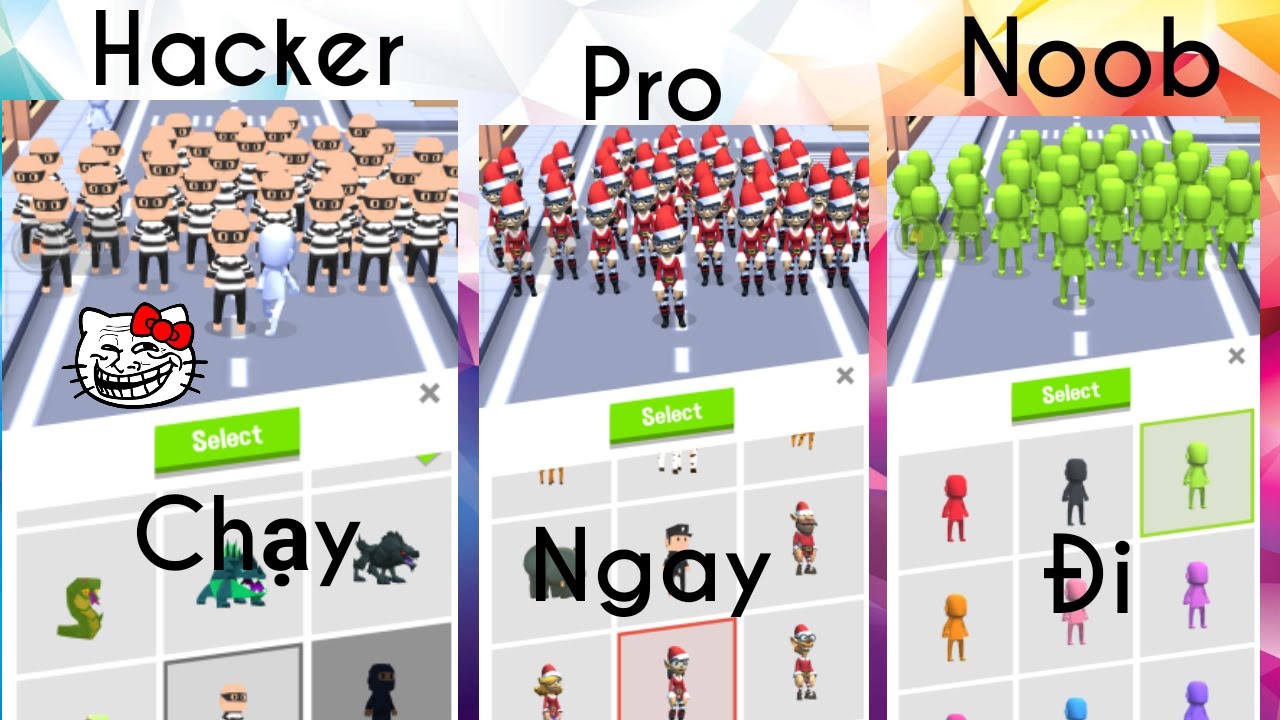 NOOB vs PRO vs HACKER - Crowd City (MADE IN MOON KID.TV) - YouTube