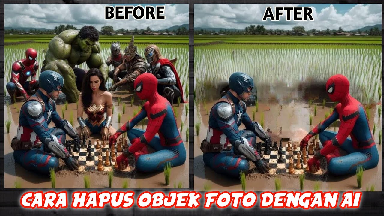cara hapus objek foto dengan ai - YouTube