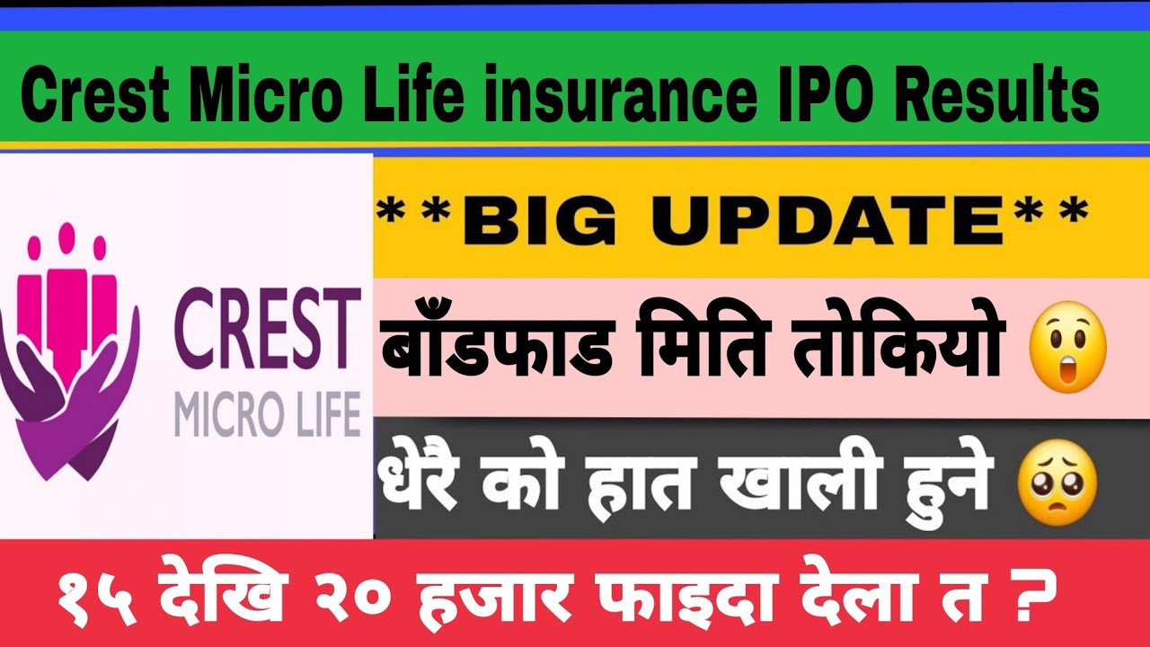 Crest Micro Life insurance IPO Results | IPO Results | Nepali Share ...