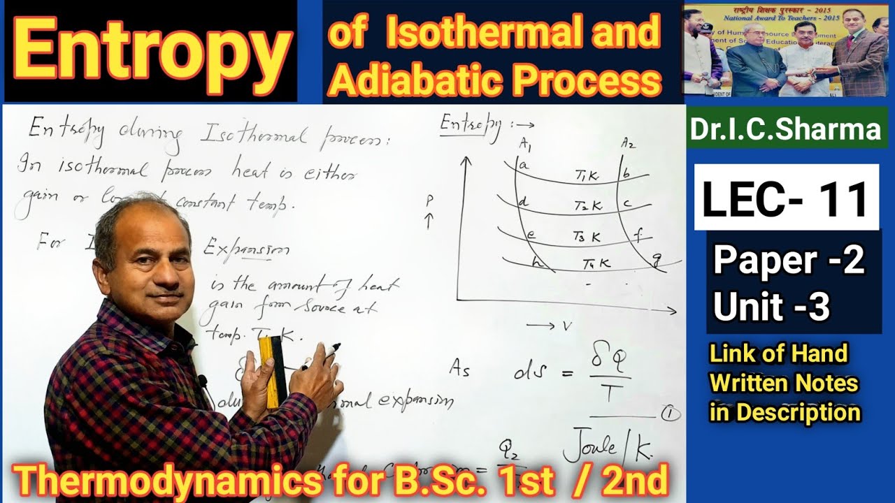 Entropy for B.Sc. 1st year ||Entropy of Isothermal and Adiabatic ...