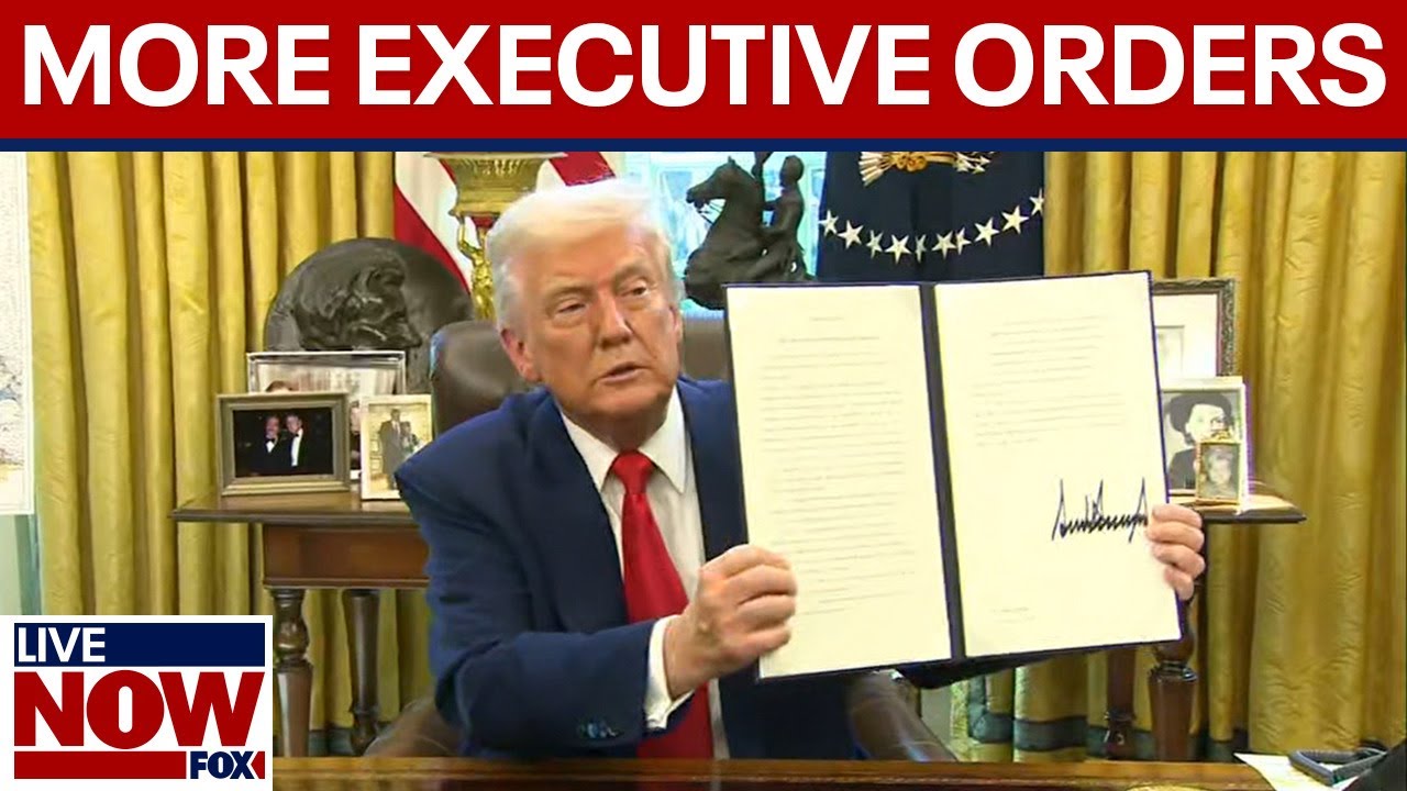 President Trump signs more executive orders, takes questions from ...