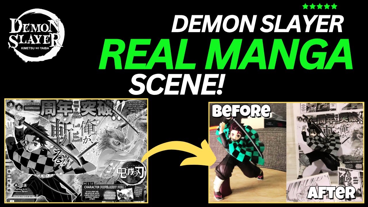 I Repainted Tanjiro Into a REAL LIFE Manga Scene! - Demon Slayer - YouTube