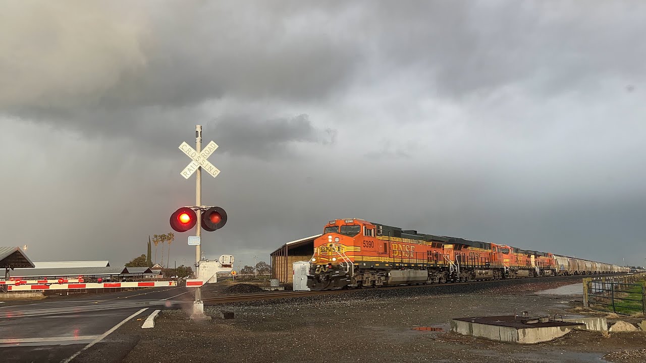 Railfanning and Storm Watching Across the Stockton Area with BNSF H1 ...