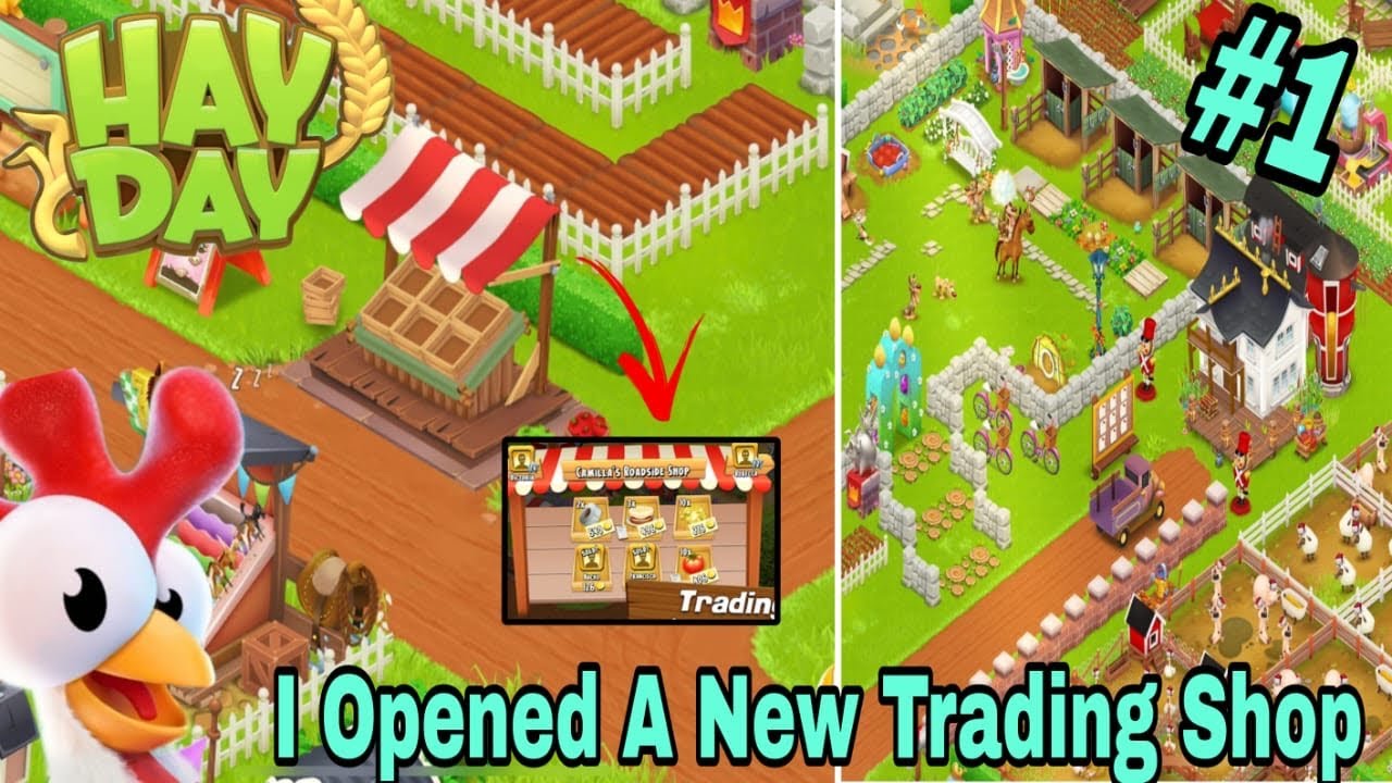 I Opened A New Roadside Shop In My Farm | HAY DAY 🐓 | #hayday - YouTube
