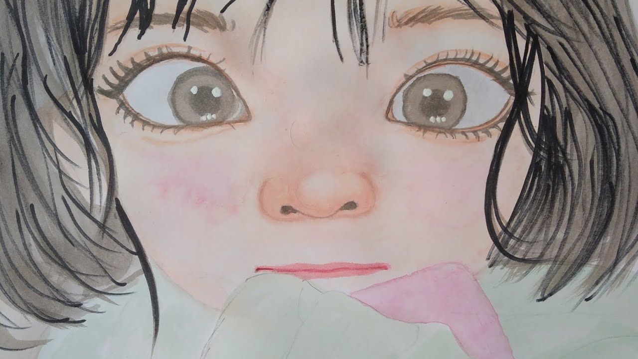 how to draw and paint a cute little girl. step by step tutorial - YouTube