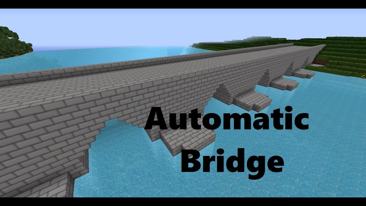Minecraft | How to Build an Automatic Cobblestone Bridge - YouTube