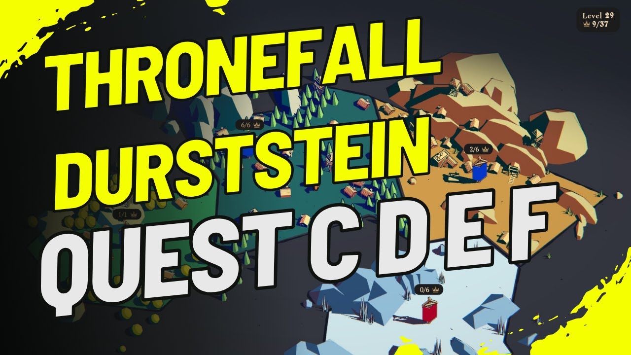 Thronefall - Durststein - Quest C D E F - Walkthrough - No Commentary - YouTube