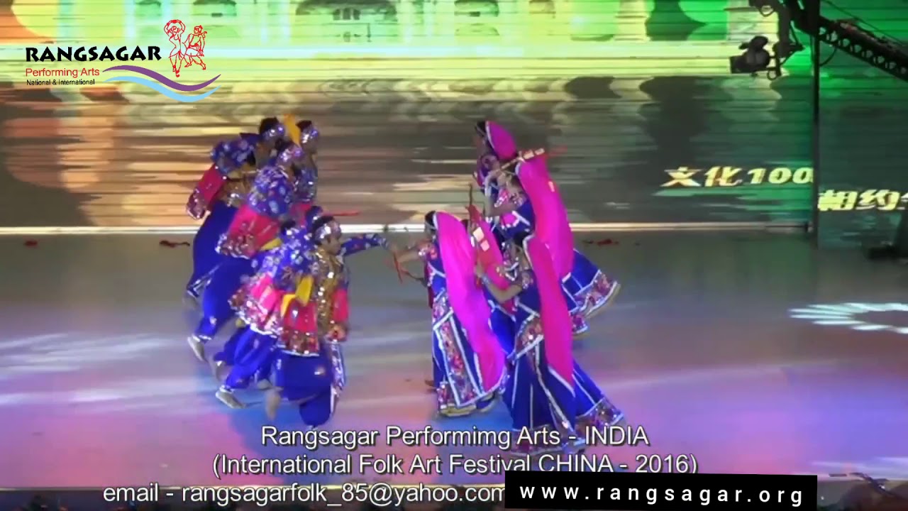Rangsagar Performing arts- Hudo- Gujarati folk dance- China- 2016 - YouTube
