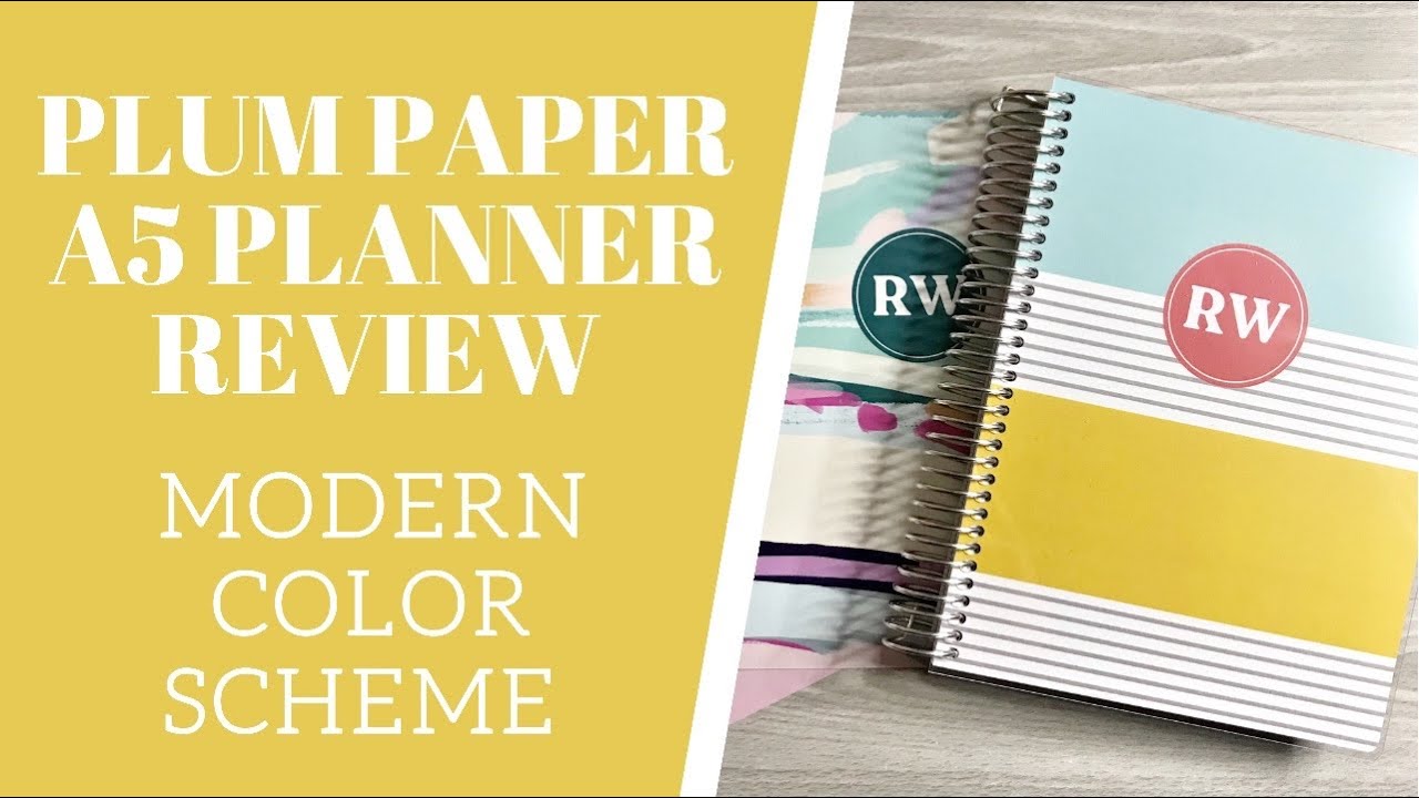 PLUM PAPER A5 PLANNER REVIEW | New Modern Color Scheme - YouTube
