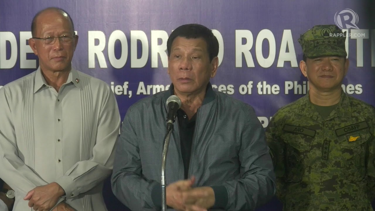 Duterte shows rose tattoo amid calls to see Paolo's - YouTube