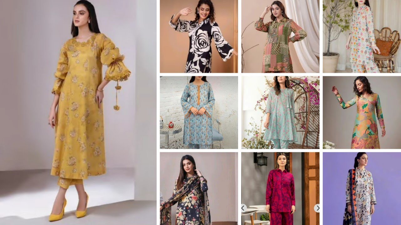 Same print dress designs 2024 ll One printed suit designs ll All over ...