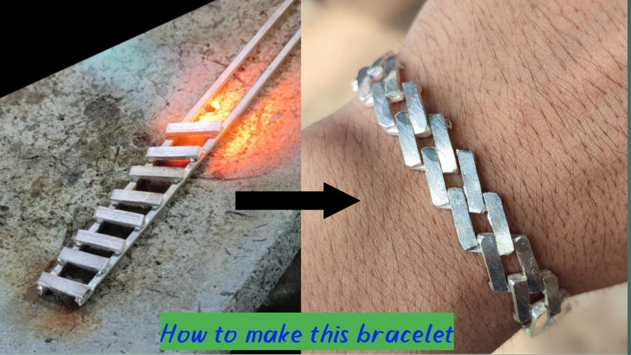 How to make silver bracelet / Silver bracelet making - YouTube