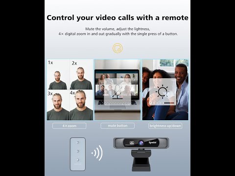 Spedal FF931 4K UHD Webcam with Built-in AI Noise Reduction Dual Microphones,120° Wide Angle