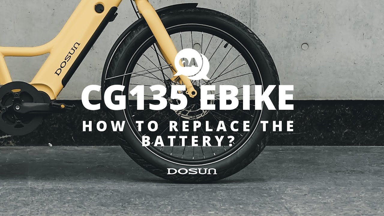 DOSUN eCARGO Bike CG135｜How to replace the battery - YouTube