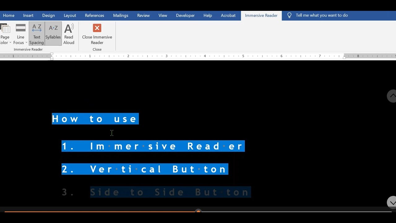 Microsoft Word Lesson-37,How to use ( Immersive reader,Vertical ,Side ...
