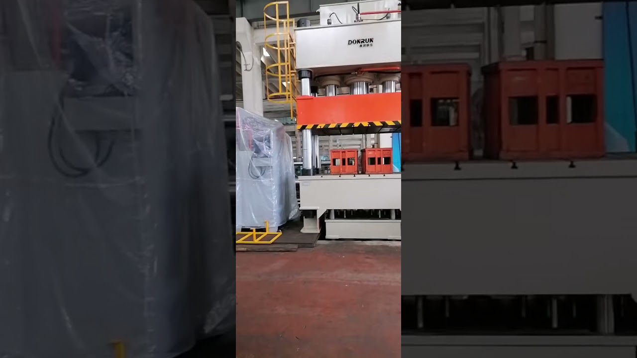 Deep drawing machine with hydraulic cushion press machine customer come ...