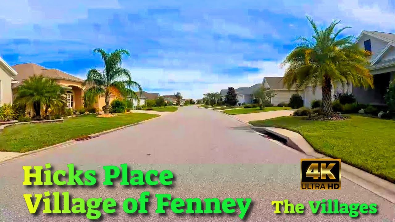 Hicks Place Driving Tour Village of Fenney, The Villages FL - YouTube