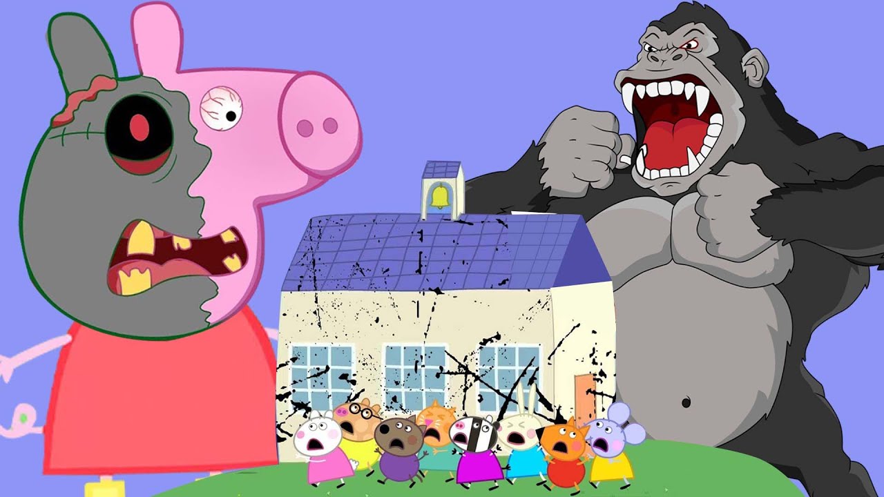 Peppa pig ZOMBIE and Godzilla War | Peppa Pig Funny Animation - YouTube