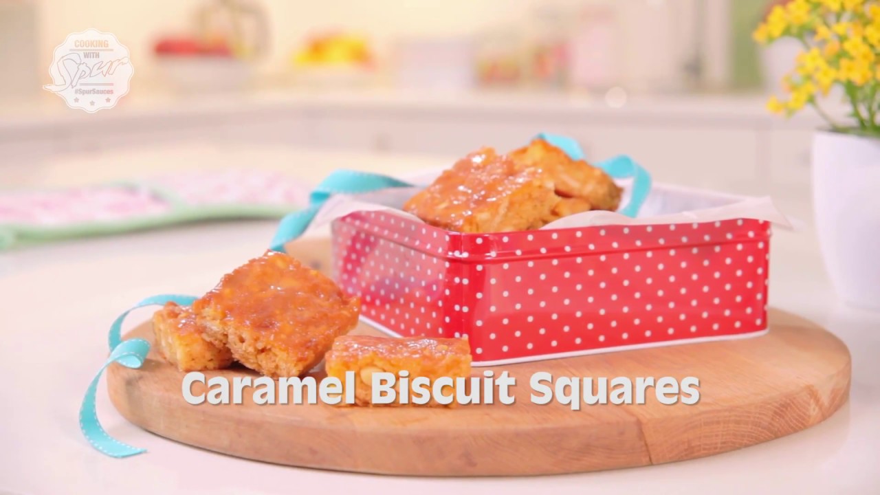Spur Sauces: Caramel Biscuit Squares - YouTube