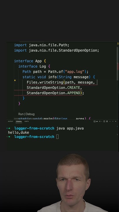 A Simplistic Logger From Scratch Java Shorts Coding Airhacks Youtube