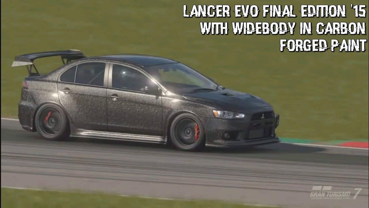 Lancer Evo Final Edition '15 Wide Body in Carbon Forged paint. - YouTube