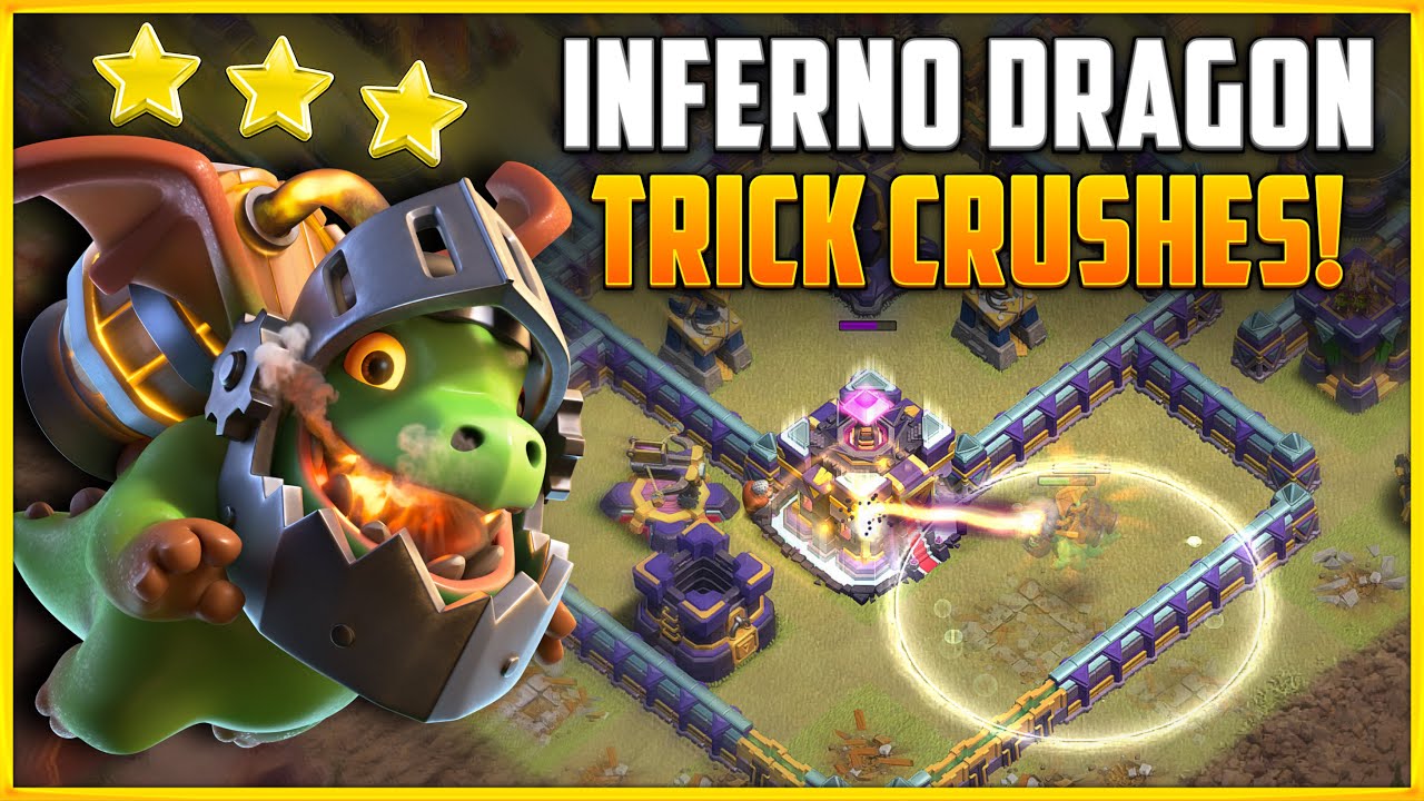 Inferno Dragon TRICK Gets The Townhall And DESTROYS The Base! - Clash ...
