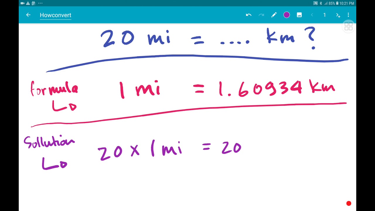 20 Miles In Km YouTube