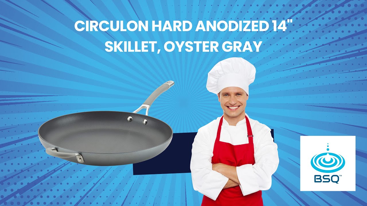 🍳 Circulon Hard-Anodized 14-Inch Skillet (Oyster Gray) – Cook Big, Cook ...
