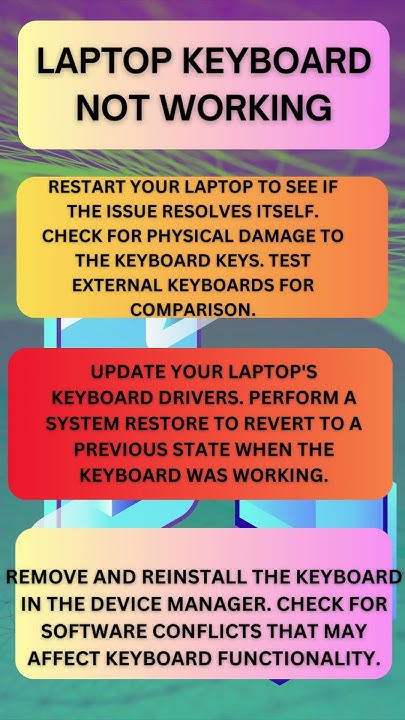 Laptop Keyboard not working | fix in few steps - YouTube