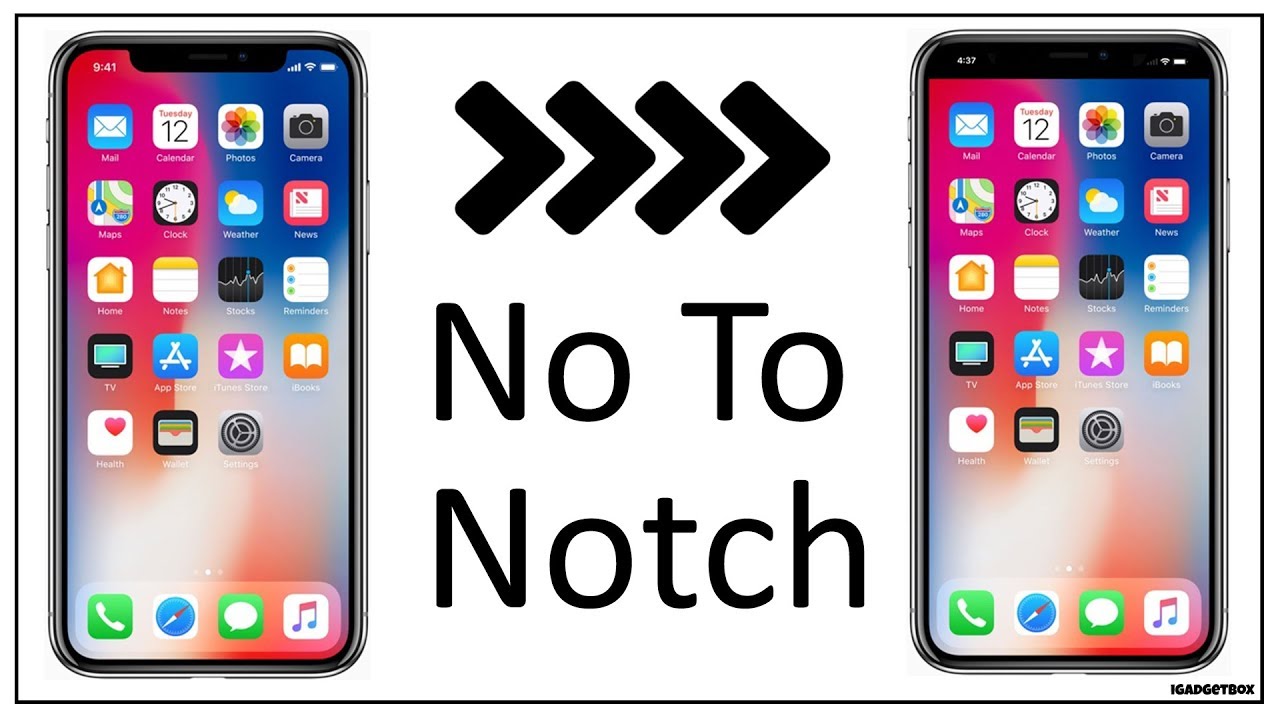 How To Remove iPhone X Notch | Free - YouTube