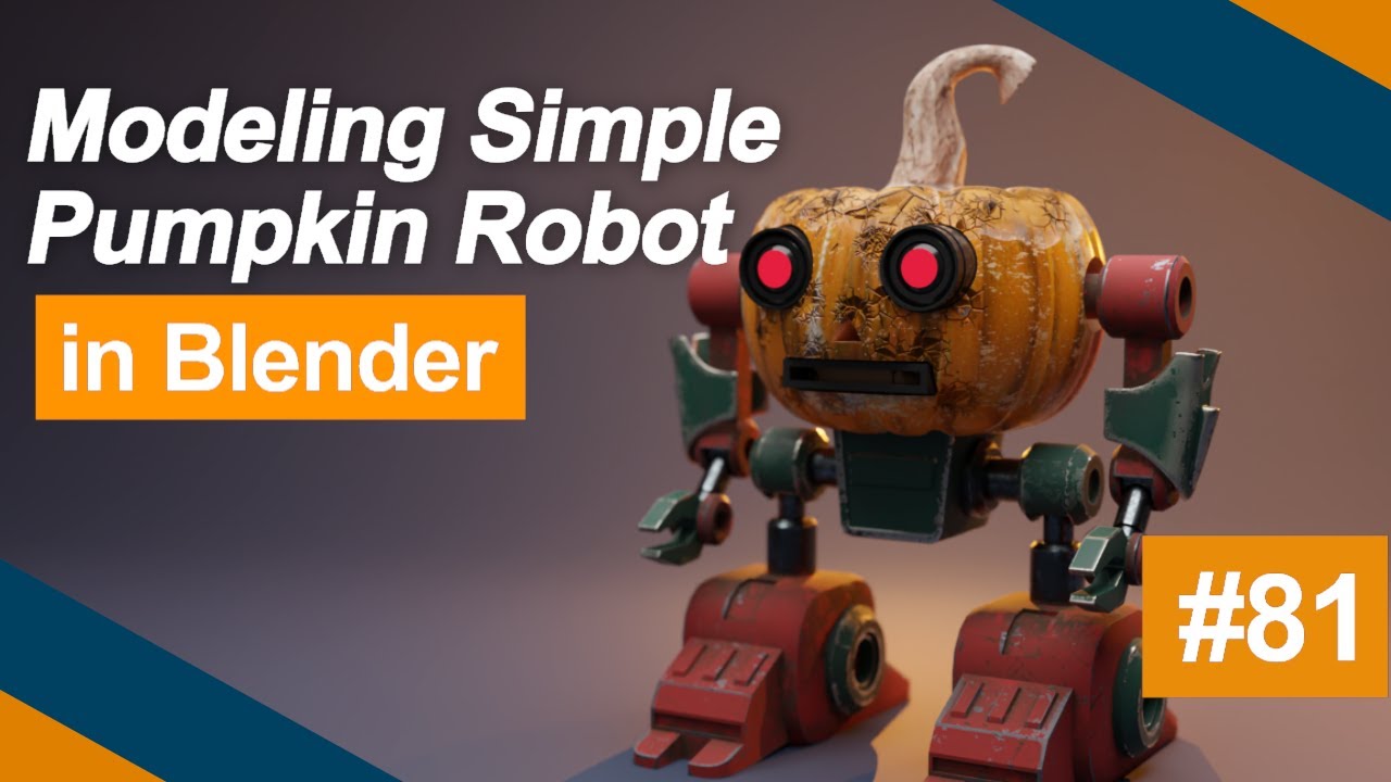 Modeling Simple Pumpkin Robot in Blender #81 - YouTube