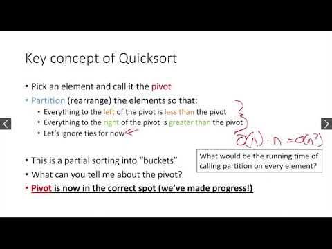 Quicksort Implementation 1: Introducing the partition operation - YouTube