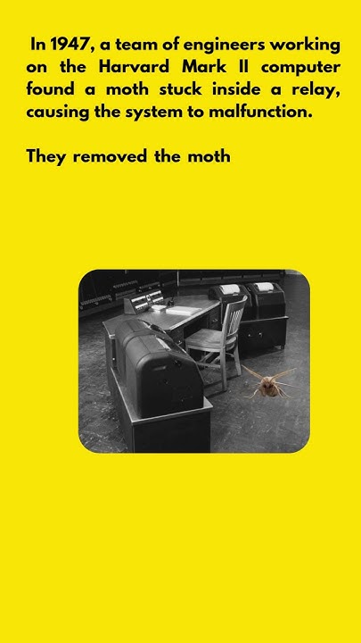 Did You Know the First Computer Bug Was… a Real Bug? - YouTube