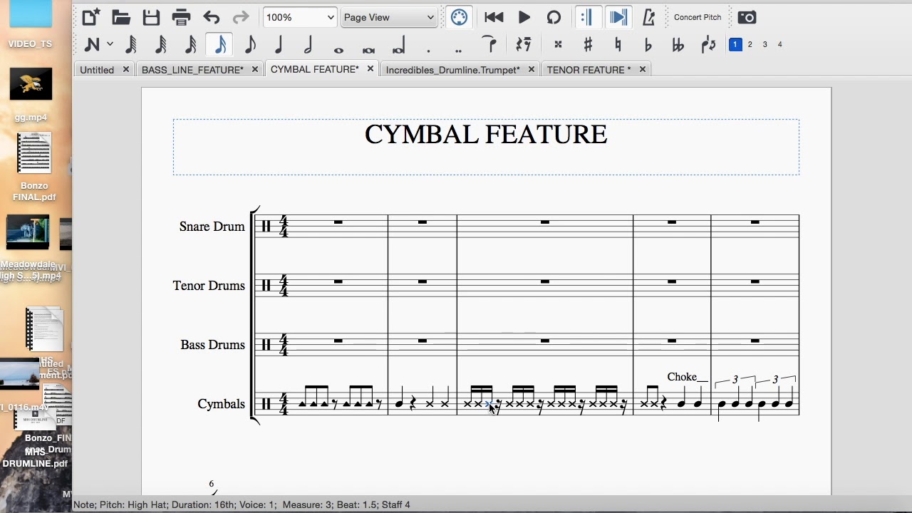 MHS DRUMLINE: Cymbal Line Feature Explanation - YouTube