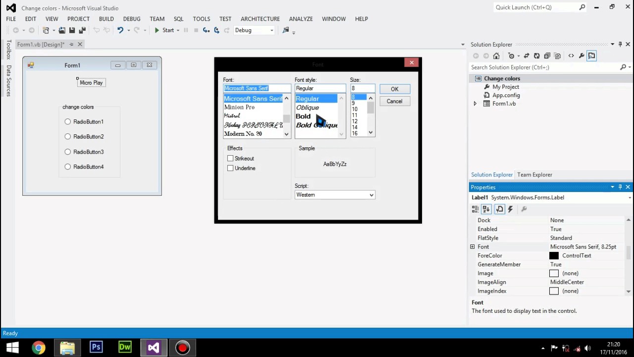 Change colors font | Mengubah warna font Microsoft Visual Studio - YouTube