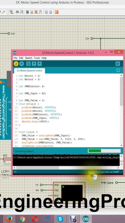 DC Motor Speed Control using Arduino in Proteus - YouTube