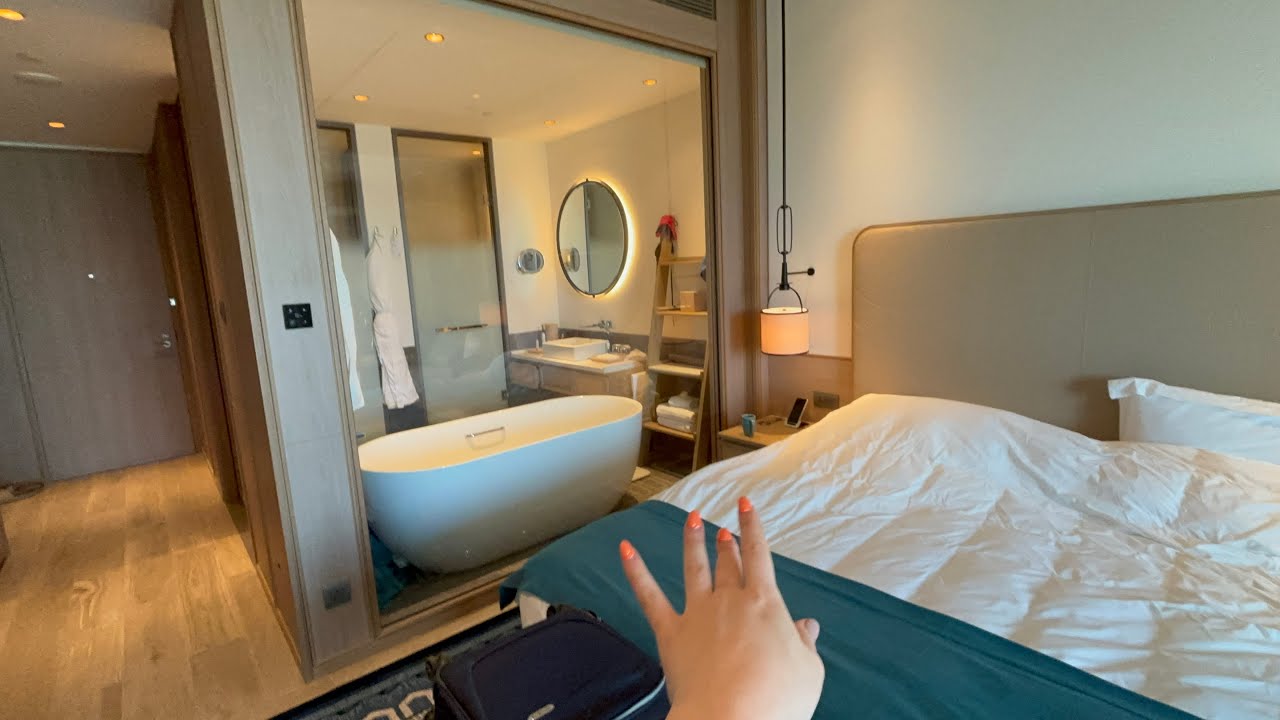 ASMR hotel room tour (mirror tapping, fabric scratching, tracing) - YouTube