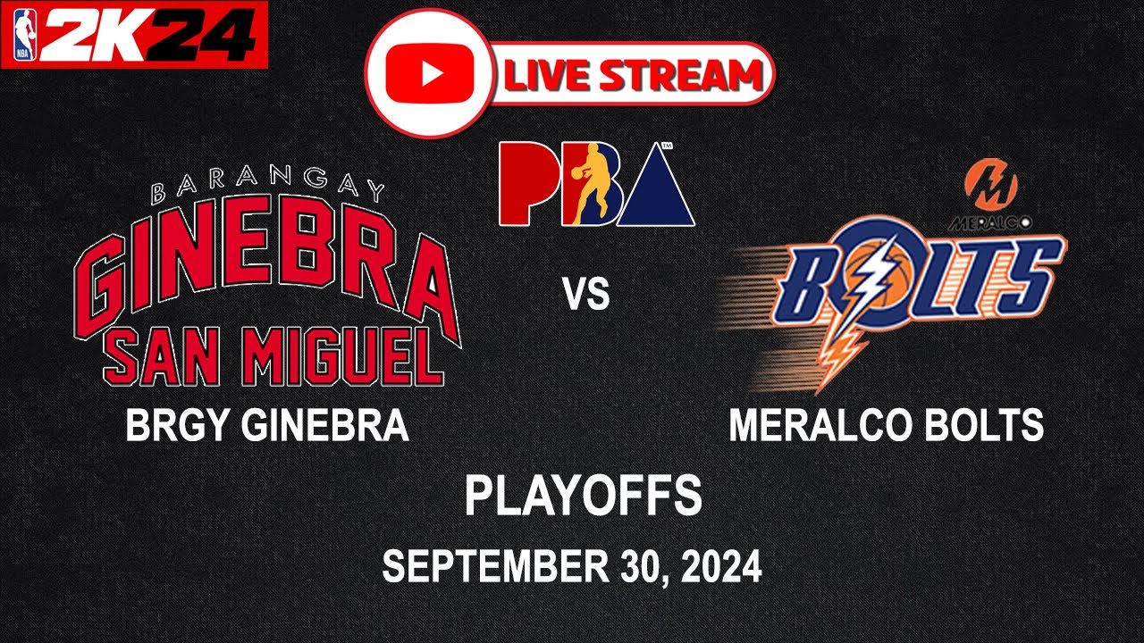 LIVE NOW! BRGY GINEBRA vs MERALCO BOLTS | PBA SEASON 49 | September 30 ...