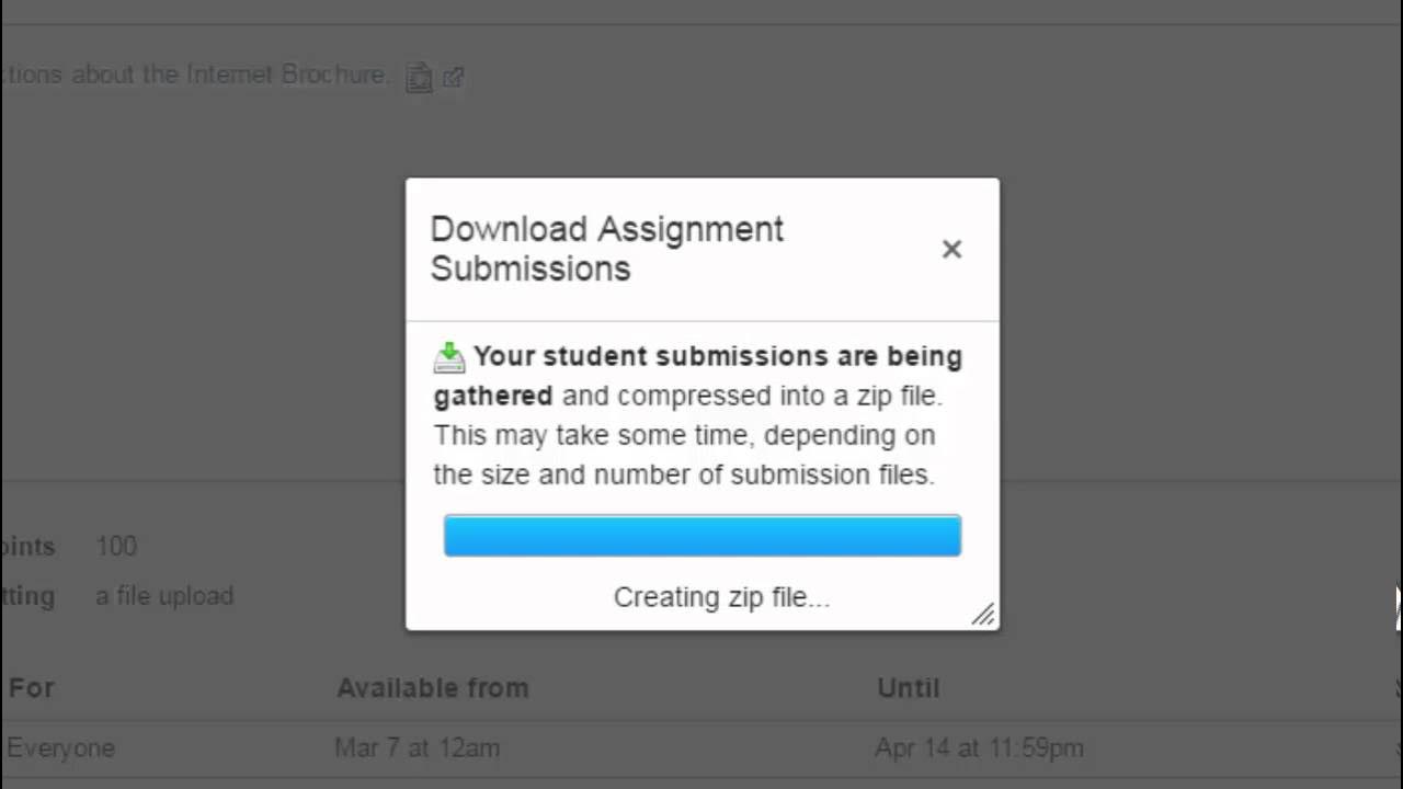 Canvas: Downloading Assignment Submissions - YouTube
