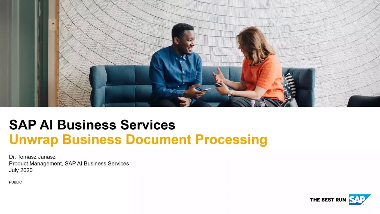 SAP Community Call: Business Document Processing with SAP AI Business Services - YouTube