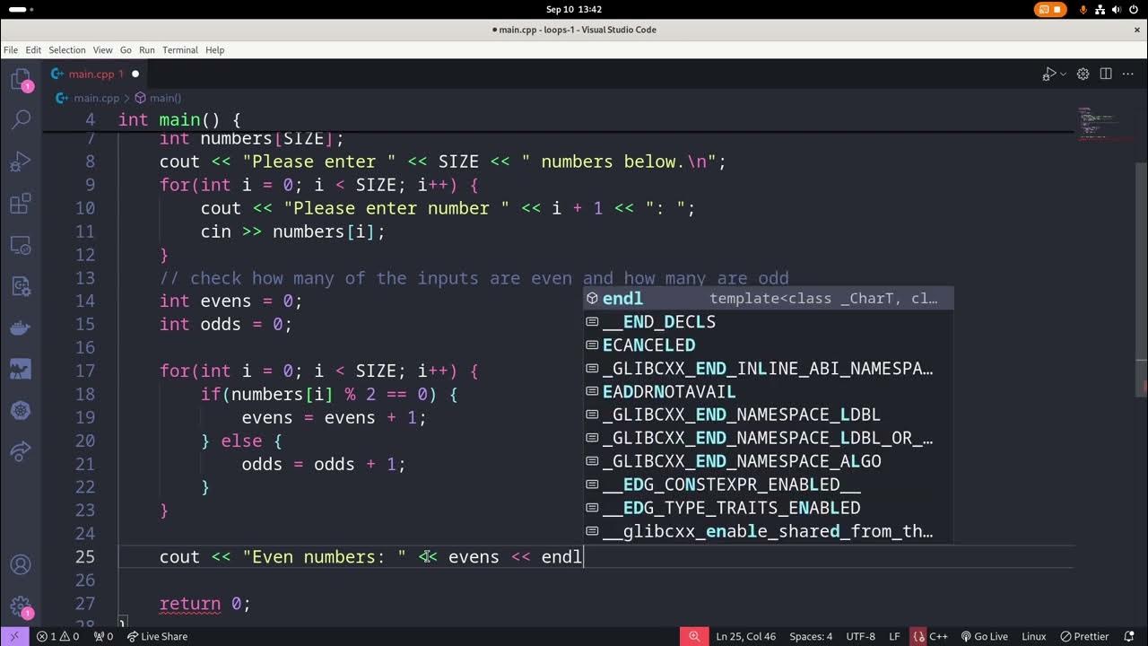 Determining even and odd number counts in an array - YouTube