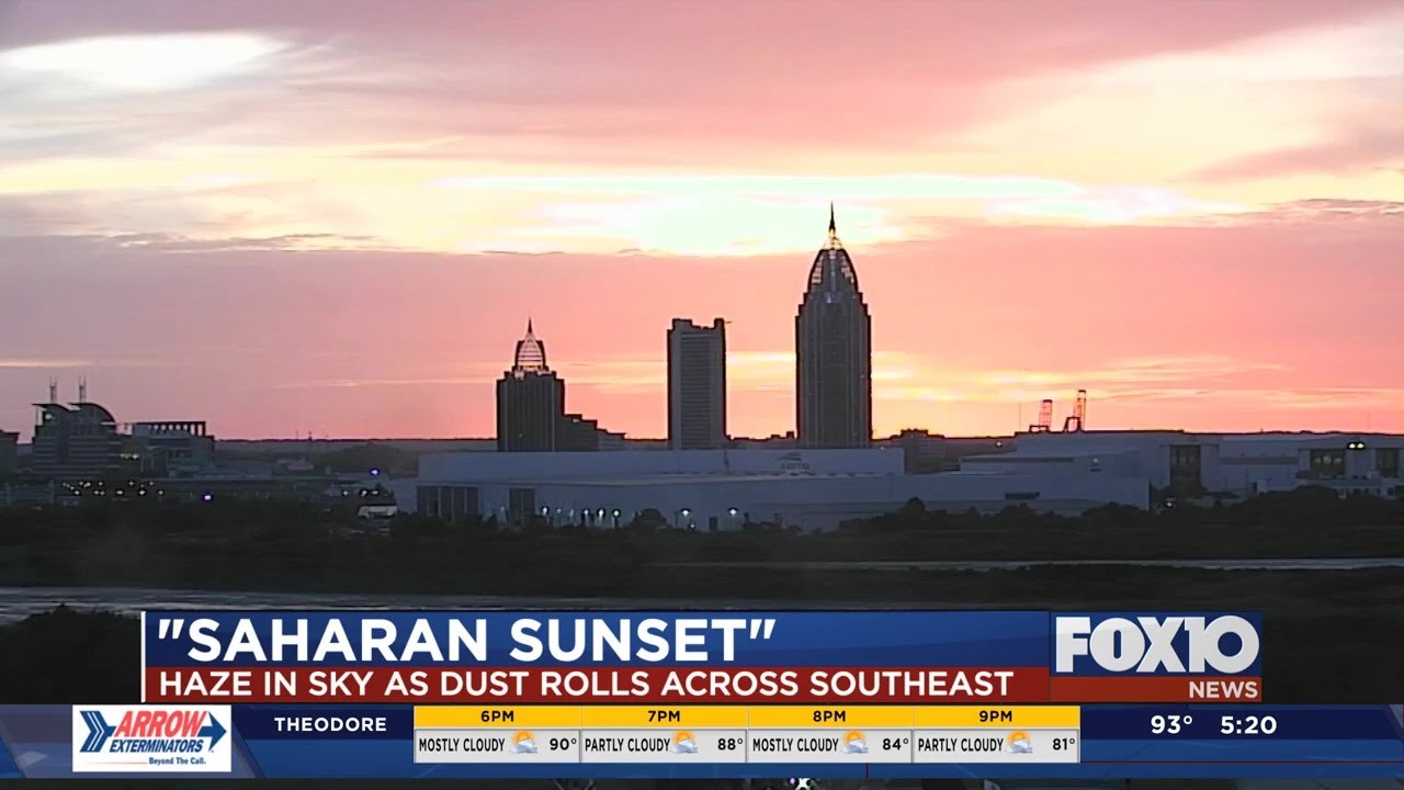 Haze in sky as Saharan dust rolls across Southeast - YouTube