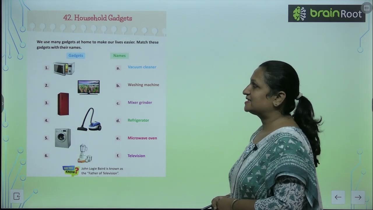 Brain Root Class 1 Chapter 42 Household Gadgets - YouTube