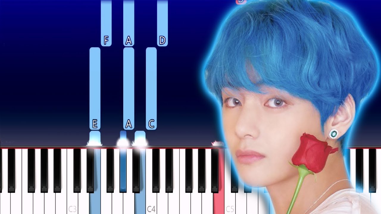 V - Blue (Piano Tutorial) - YouTube