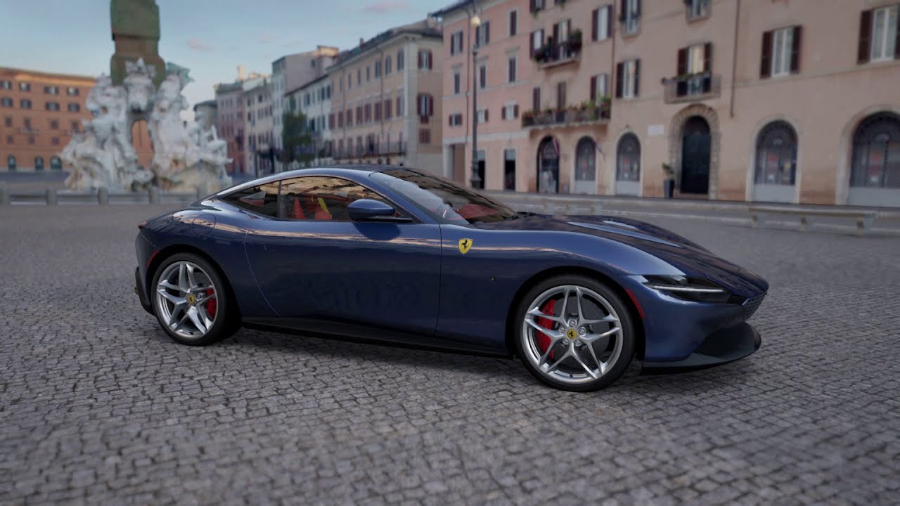 Blu Tour De France with Red interior Ferrari Roma - YouTube