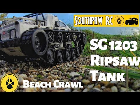 SG 1203 RC Ripsaw Tank Cinematic Beach Crawl - YouTube