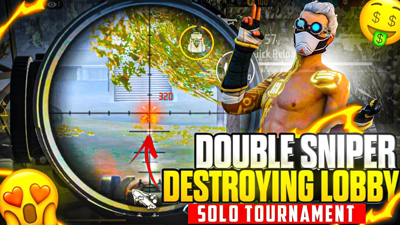 DESTROYING LOBBY🥶WITH DOUBLE SNIPER🎯IN SOLO TOURNAMENT🏆#freefire#solotournament#tipsandtricks# ...
