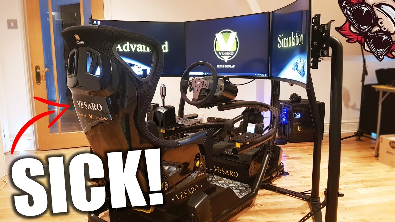🐒 A RACING SIMULATOR WAS BORN! VESAROSIM + BENQ TRIPLE MONITORS SETUP ...