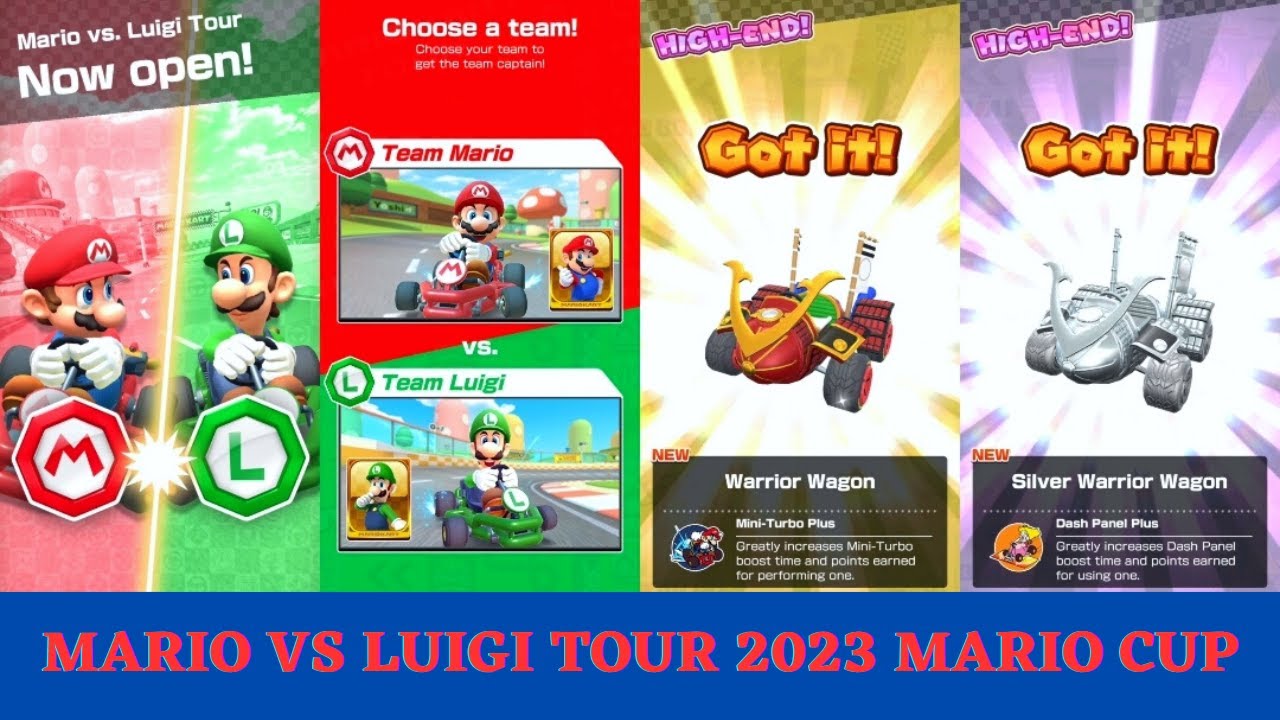 MARIO KART Mario VS Luigi 2023 Tour Mario Cup - YouTube
