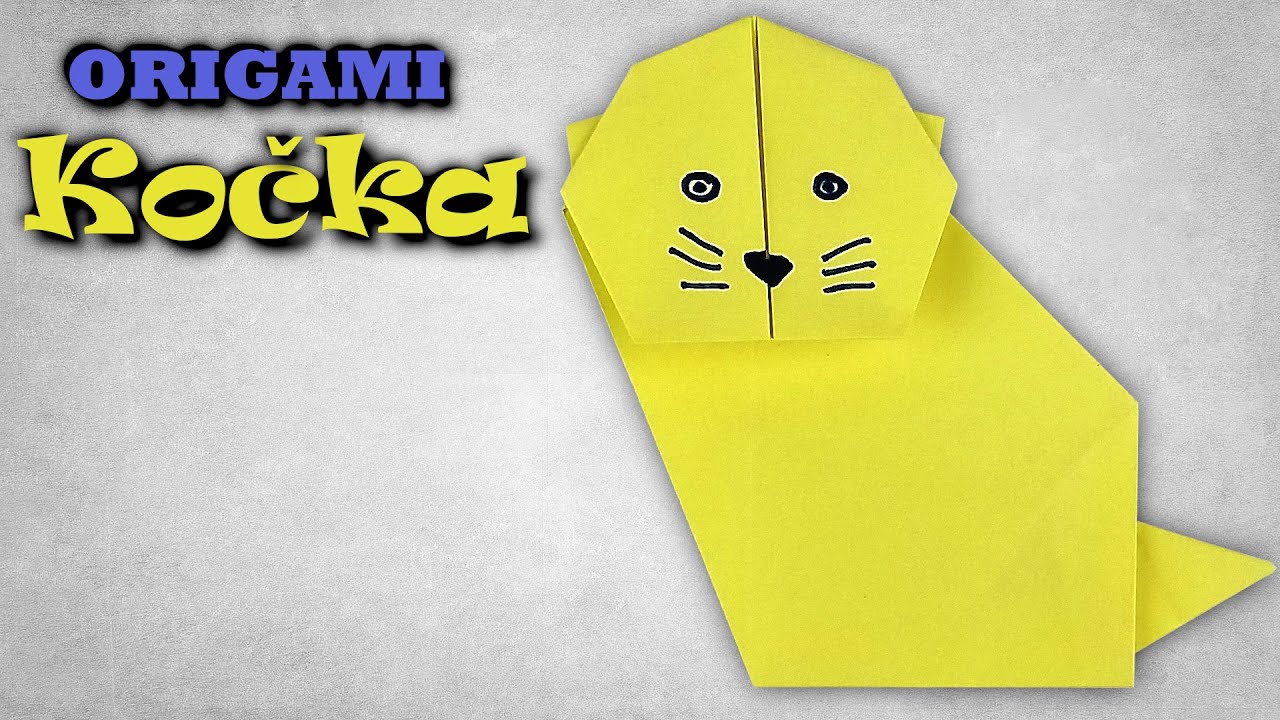 Origami kočka - jak vyrobit kočku z papíru - YouTube
